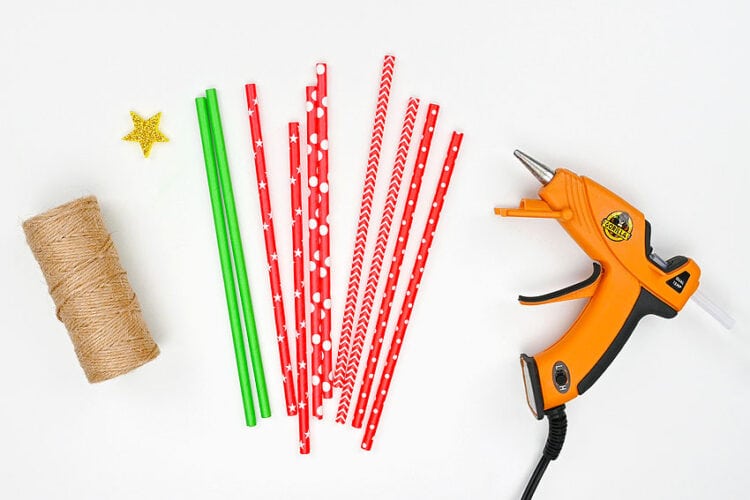 Straw Christmas Tree Ornaments - Easy DIY Ornament Craft!