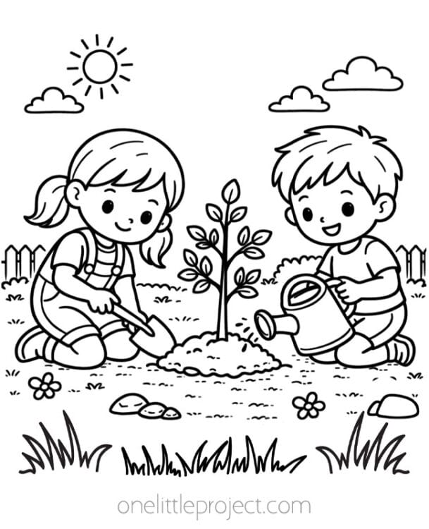 Earth Day Coloring Pages - Easy & Fun Printable Color Sheets