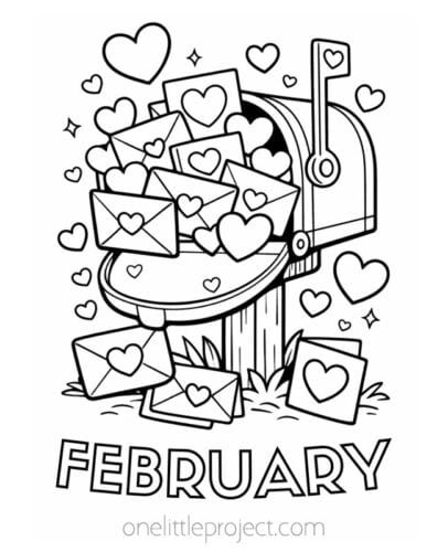 February Coloring Pages - Cute Printable Coloring Sheets