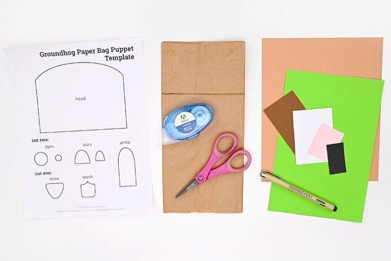 Groundhog Paper Bag Puppet - Cute & Easy Groundhog Day Craft