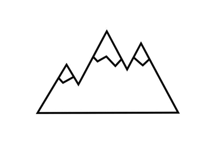 Free Mountain Outline (Simple Mountain Range Templates to Print)