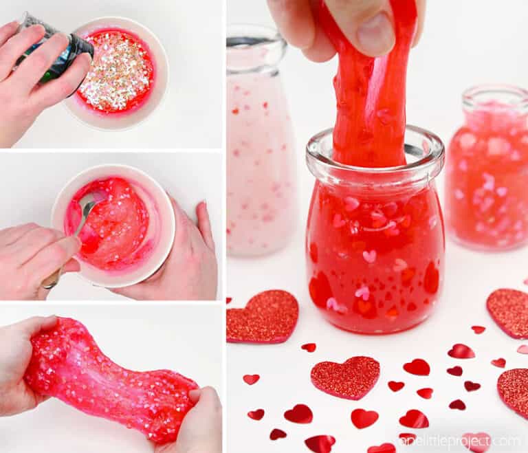 How to Make Valentine's Day Slime - Easy Heart Slime Recipe