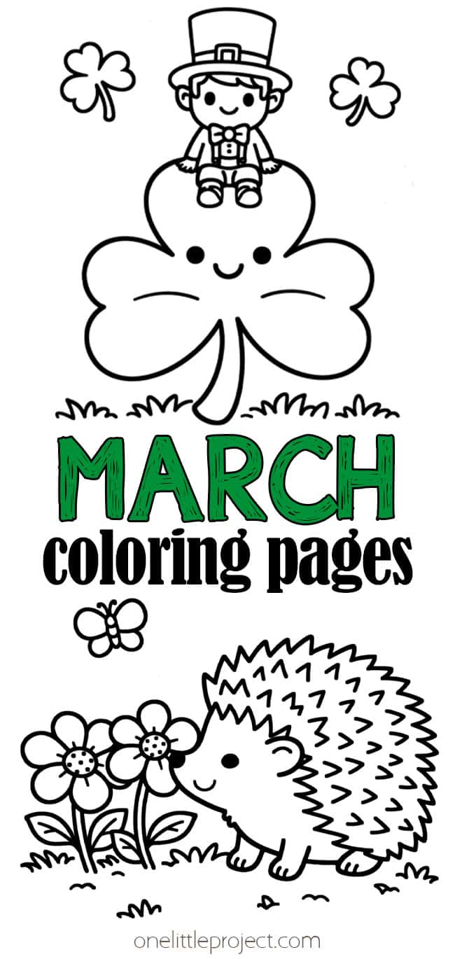 March Coloring Pages - Free Printable Spring Designs
