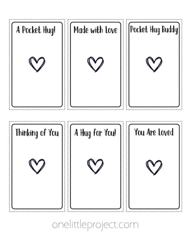Pocket Hug Felt Heart - DIY Craft with Poems & Free Printables