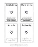 Pocket Hug Felt Heart - DIY Craft with Poems & Free Printables
