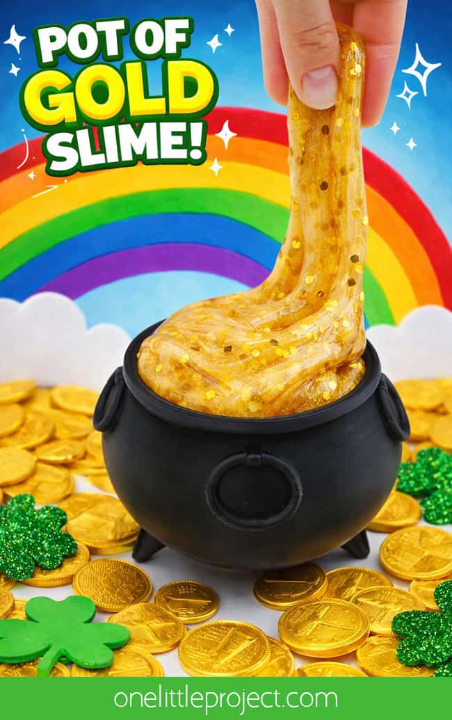 How to Make Pot of Gold Slime - Fun St. Patrick's Day Activity
