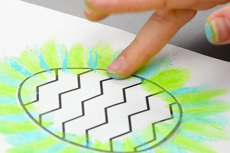 Easter Chalk Art - Easy Chalk Silhouette Craft for Spring