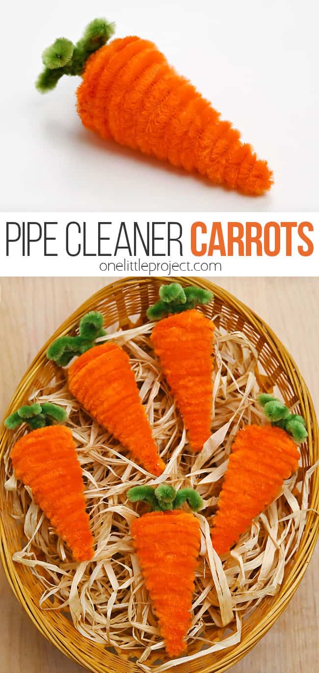 Pipe Cleaner Carrot - Easy Easter Craft for Kids