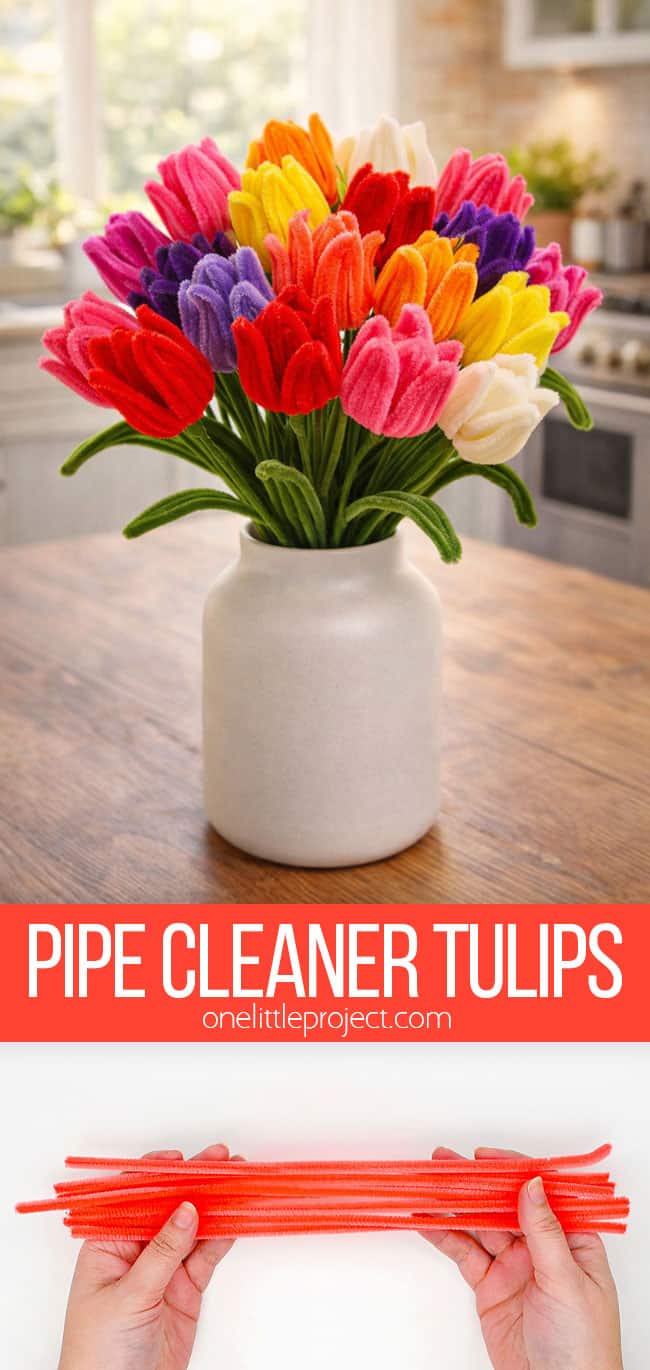Pipe Cleaner Tulip - Easy Pipe Cleaner Flowers Craft