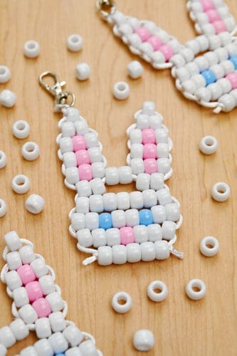 Pony Bead Bunny Pattern - Easy Pony Bead Easter Craft