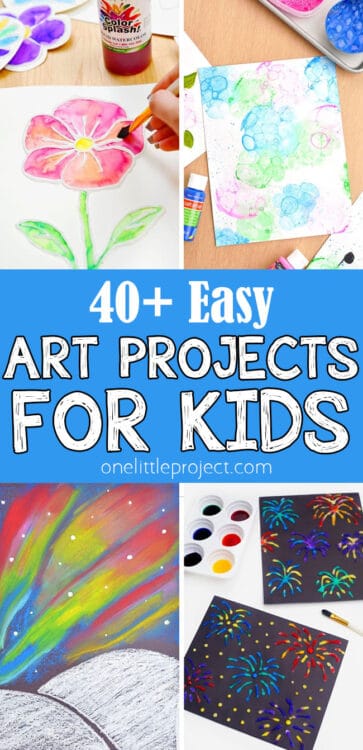 40+ Easy Art Projects for Kids - Simple & Fun Ideas - One Little Project