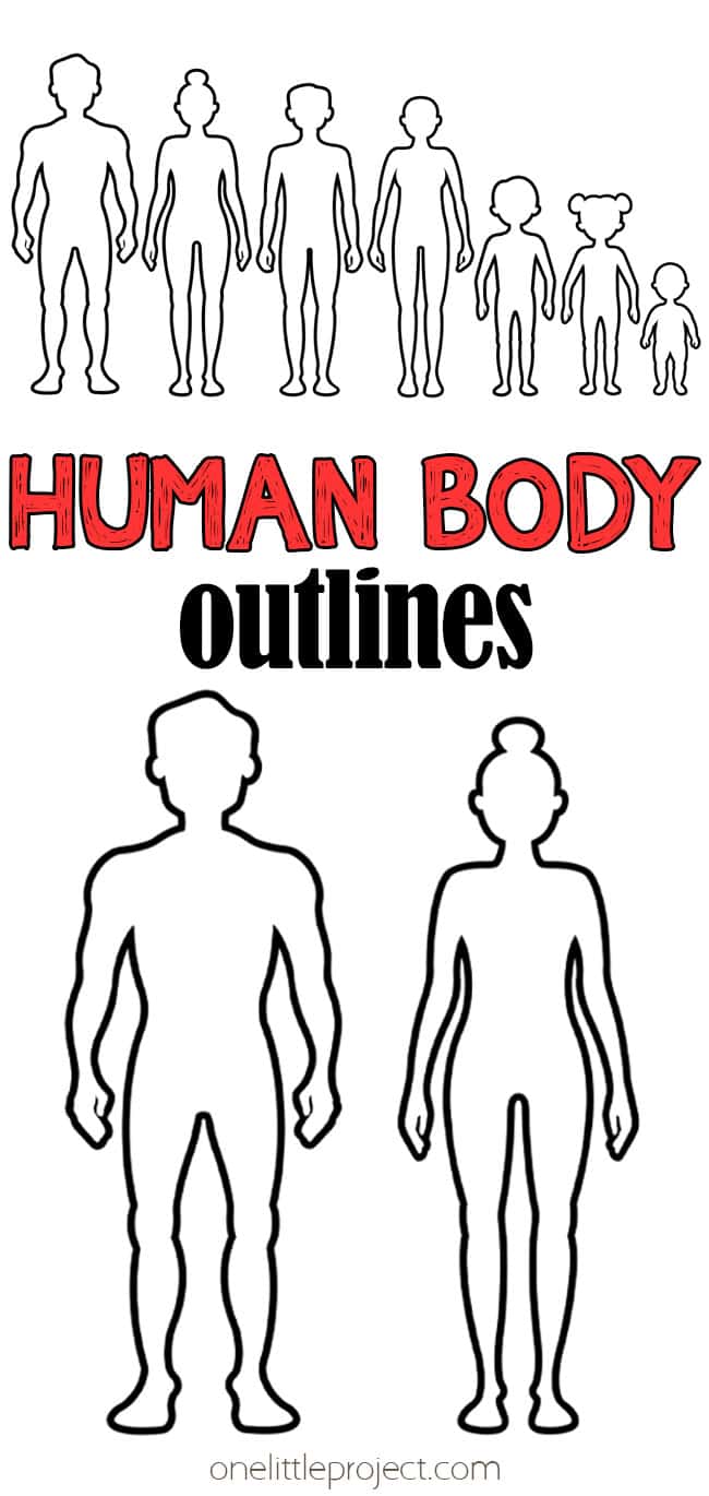 Human Body Outline - Free Printable Blank Body Templates