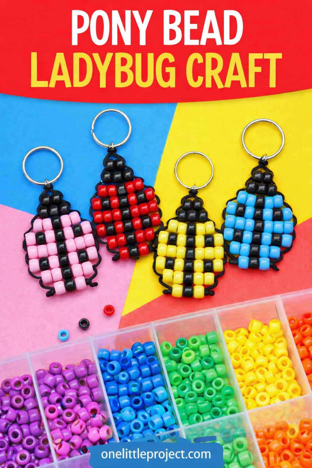 Pony Bead Ladybug - Easy Beaded Ladybug Pattern