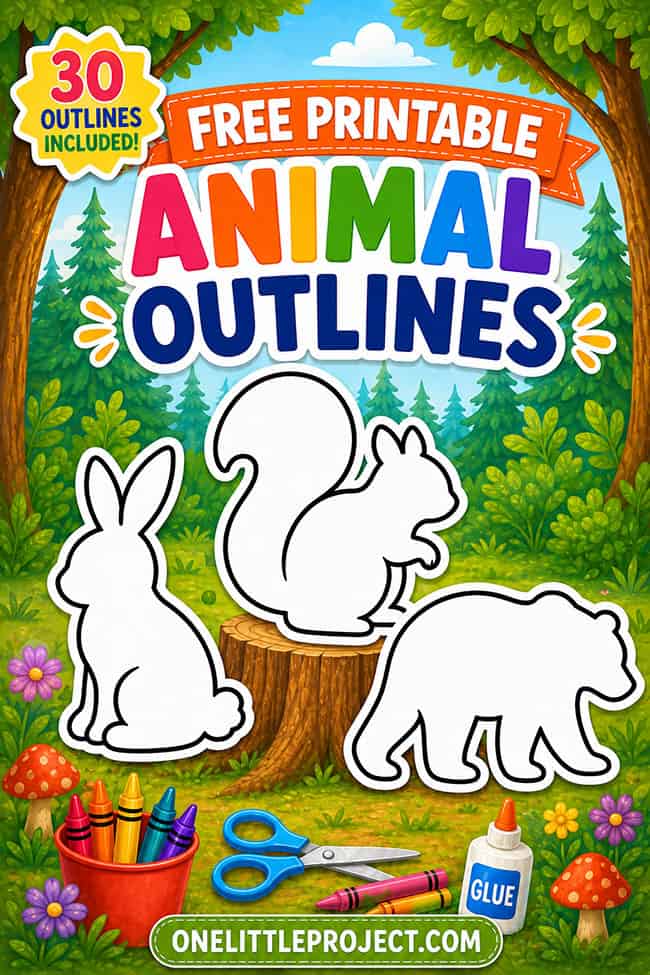 Printable Animal Outlines - Simple Animal Templates for Crafts