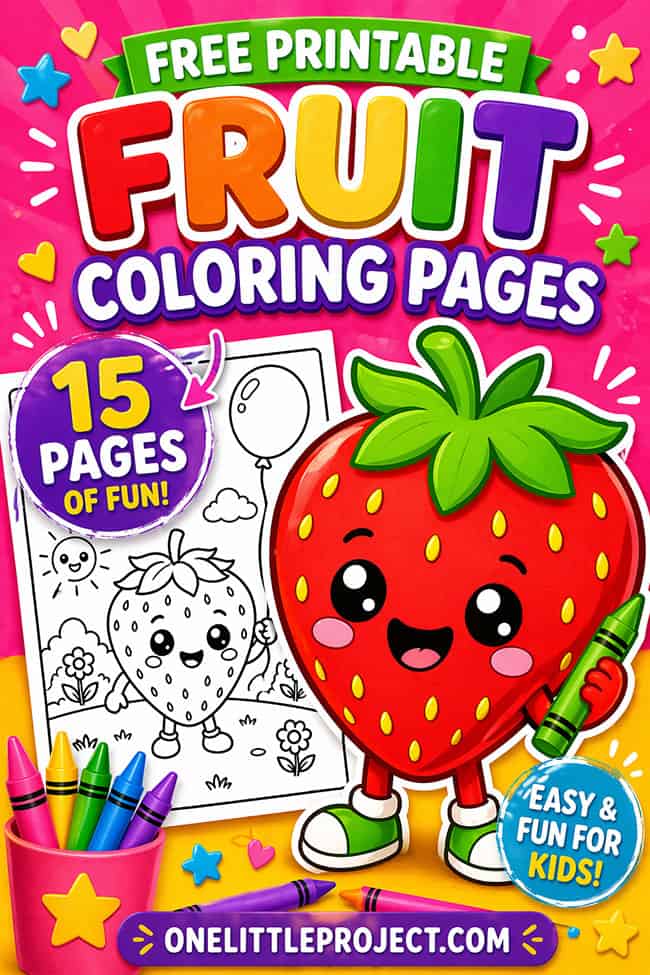 Fruit Coloring Pages - Cute & Printable Fruit Color Sheets
